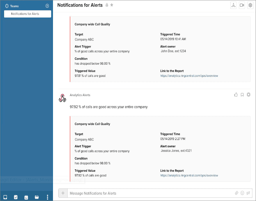 Viewing your alert notifications | RingCentral MVP
