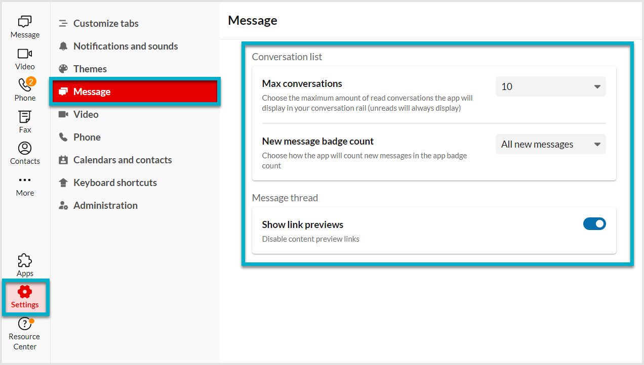 Configuring Message Settings In The App Desktop And Web Vodafone