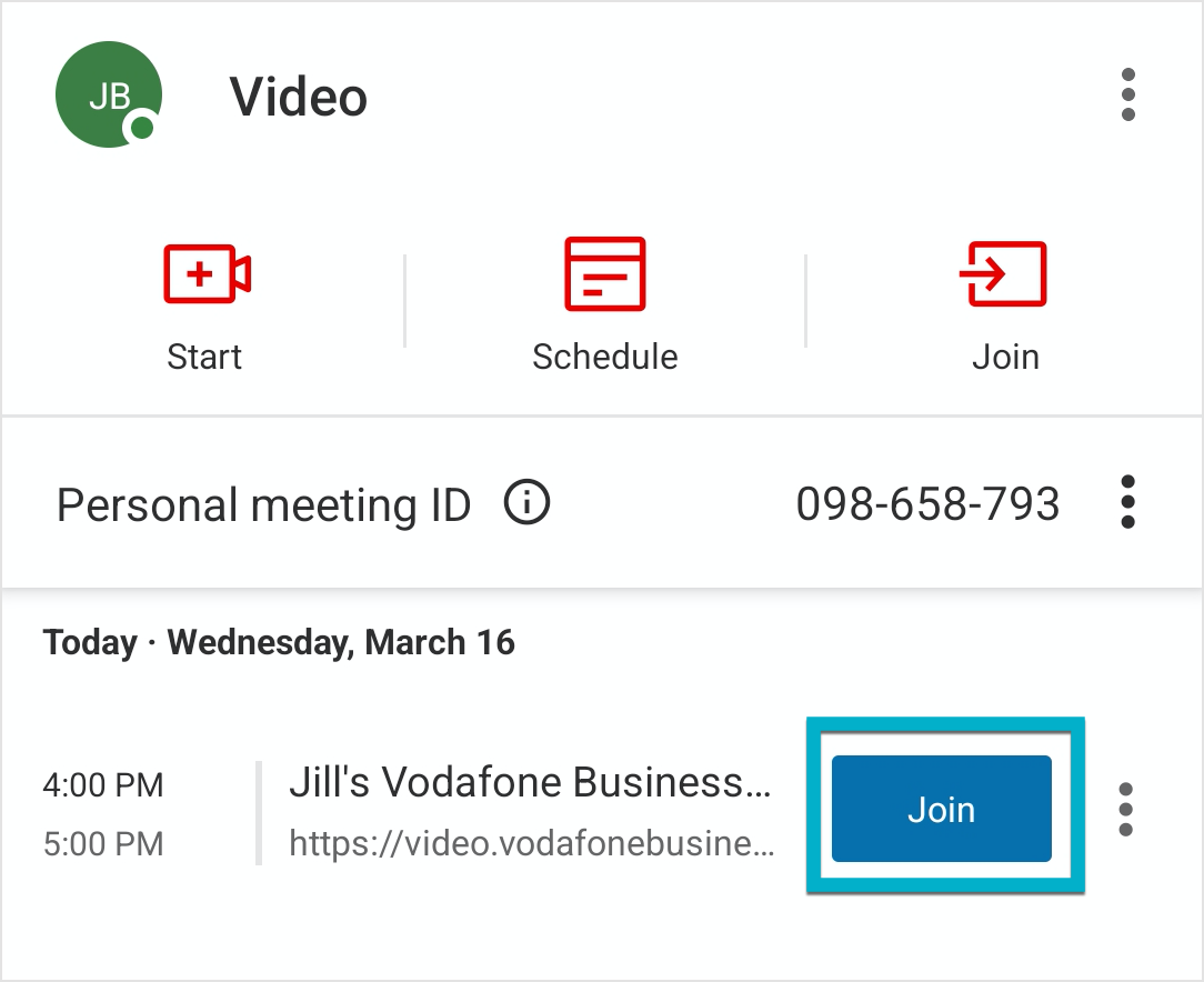 Joining a meeting in the mobile app | Vodafone